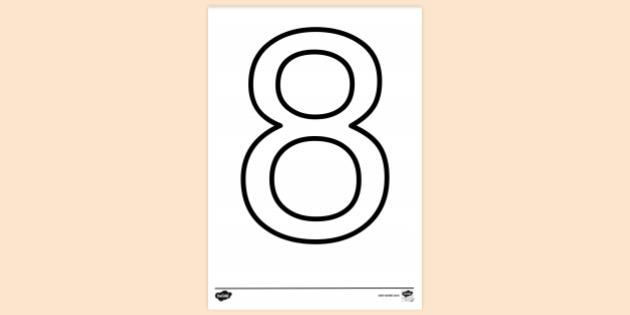 FREE! - Eight Colouring Sheet - Printable Primary Resources