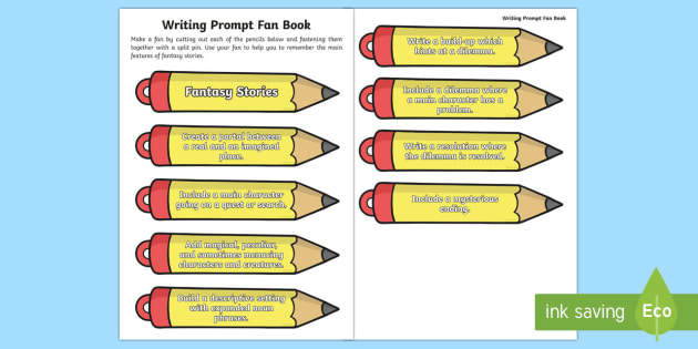 Pencil-Themed Fantasy Story Writing Prompt Fan