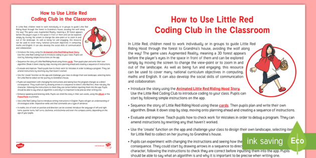 How to Use Little Red Coding Club in the Classroom Top Tips