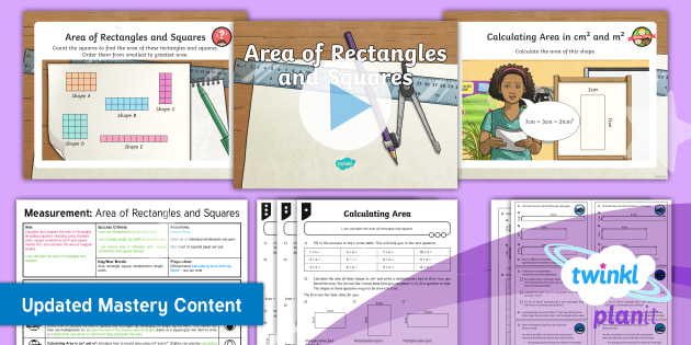 Year 5 Calculate Area PlanIt Maths Lesson Pack Lesson 1
