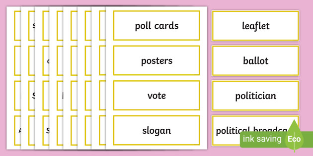 Scottish Elections Word Cards (teacher made)