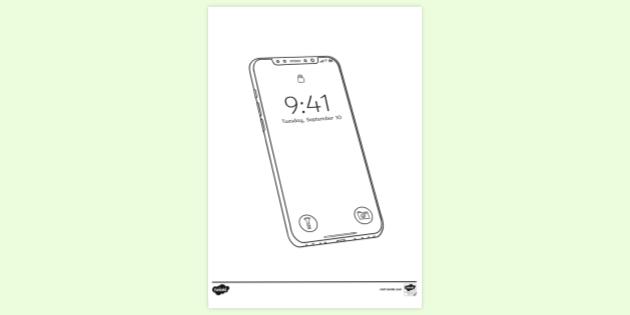 FREE! - Smartphone Colouring Sheet (teacher made)