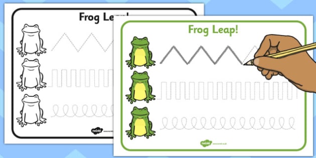 Frog Leap Pencil Control Sheet (teacher made)
