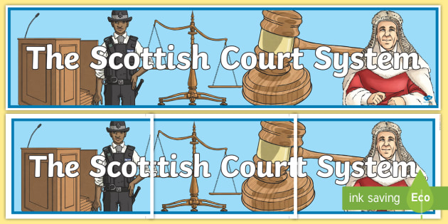 The Scottish Court System Display Banner (teacher made)
