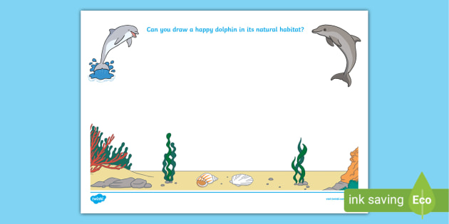 FREE! - Dolphin Drawing Prompt Activity (teacher made)