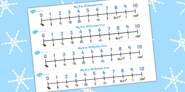 FREE! - The Snow Queen Number Lines 0-10 (teacher made)