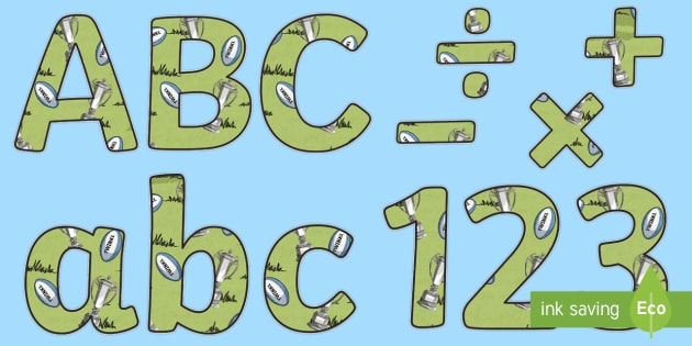 Rugby Six Nations Display Lettering (teacher made)