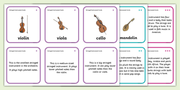 👉 KS1 String Instrument Matching Activity Cards