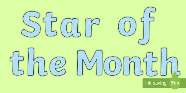 Star of the Month Display Lettering (teacher made)