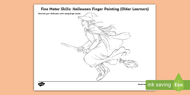 Fine Motor Skills: Halloween Finger Painting (Older Learners)
