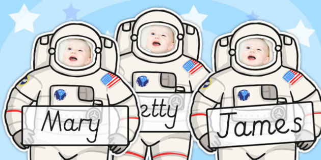 FREE! - Editable Astronaut Photo Self Registration Labels - astronaut, self