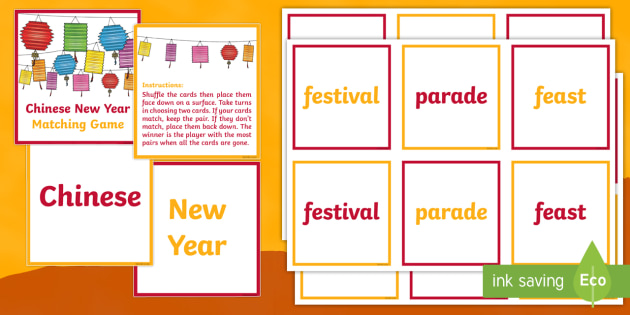 Chinese New Year Word Matching Game