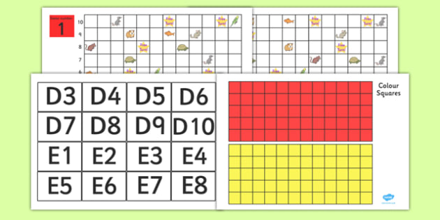 Grid Reference Game Set (Higher Ability) - coordinates game