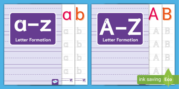 A-Z Lowercase Letter Formation Practice Booklet