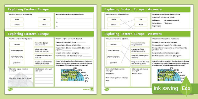 Geography Revision Mat: Exploring Eastern Europe