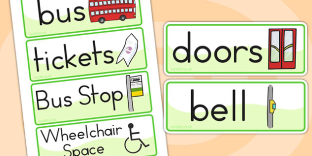 Bus Station Role Play Labels (creat de profesori)