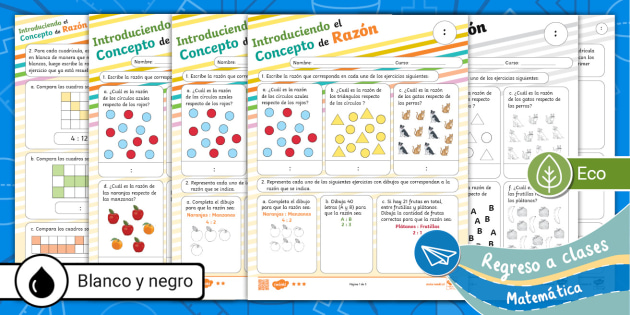 Hoja De Trabajo De Proporciones Proporcionales