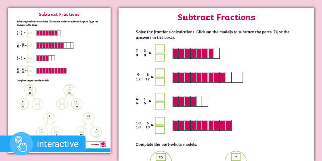 👉 Supports White Rose Maths Y4 Subtract Fractions: Y3 Revision