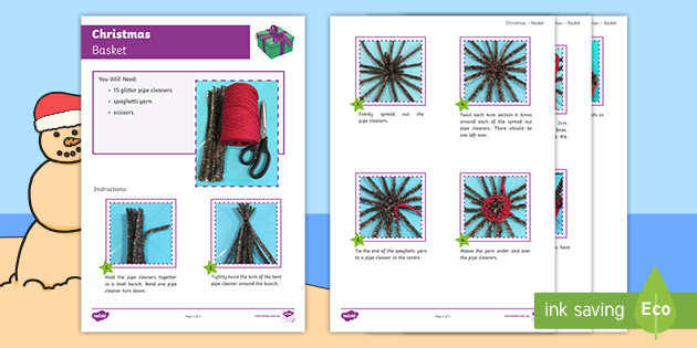 Christmas Basket Craft Instructions