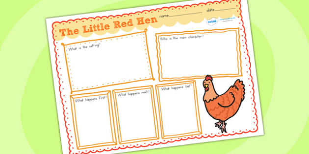 Little Red Hen Story Review Writing Frames (teacher made)