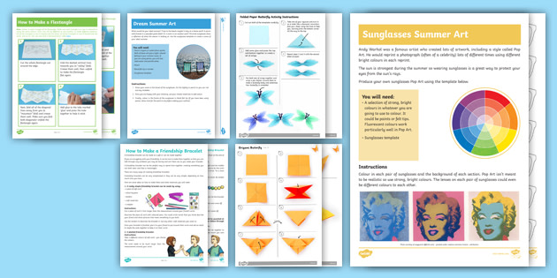 KS2 Arts and Craft Project Pack Return to School