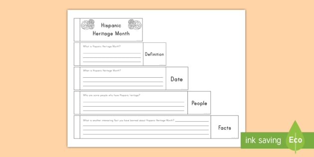 Hispanic Heritage Month Flip Activity Booklet (teacher made)