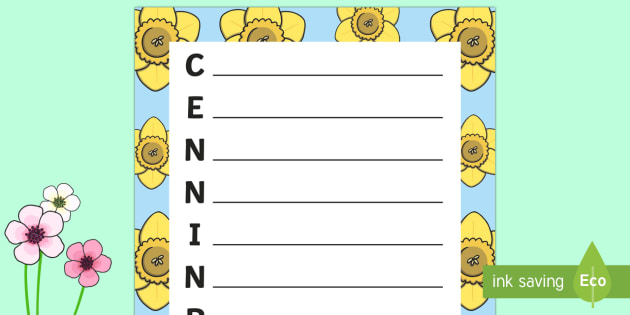 Daffodil Acrostic Poem Welsh