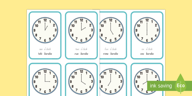 The hour clock Flashcards (teacher made)