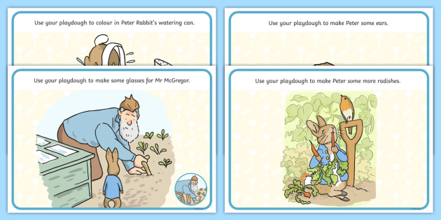 The Tale of Peter Rabbit Playdough Mats (teacher made)