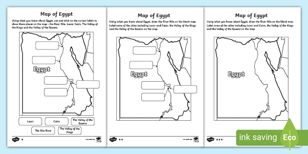 * NEW * Map of Egypt: Labelling Worksheet
