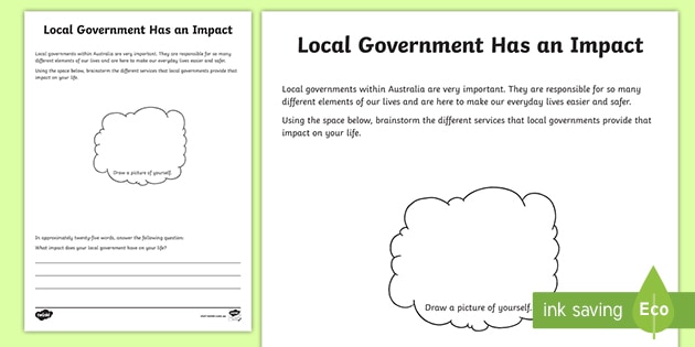 Local Government Has an Impact Worksheet (teacher made)