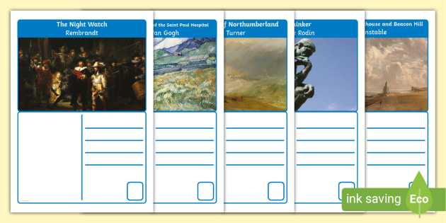 FREE! - Classic Art Postcards (teacher made)