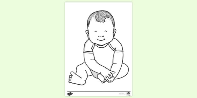 FREE! - Baby Picture Colouring Page | Colouring Sheets