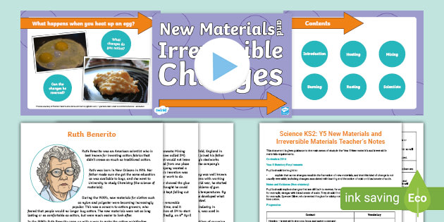 KS2 Science Irreversible Changes Lesson Pack (teacher made)