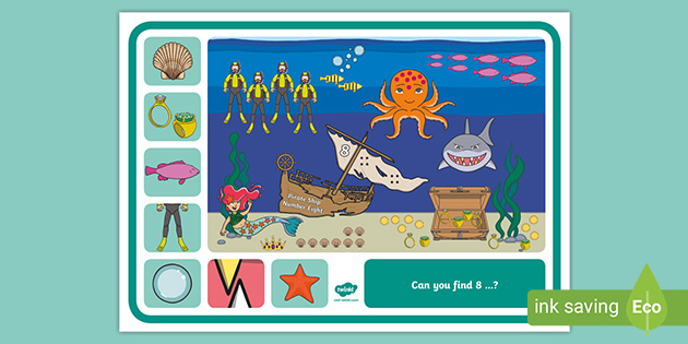 👉 Talk About Number 8 Maths Activity (teacher made)