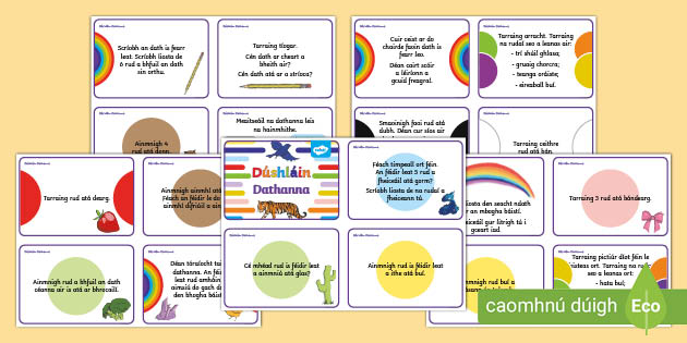 Colour Challenge Cards Gaeilge