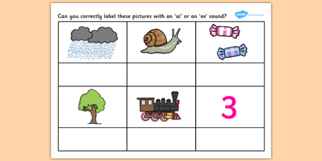 AI or EE Sound Worksheet (teacher made)