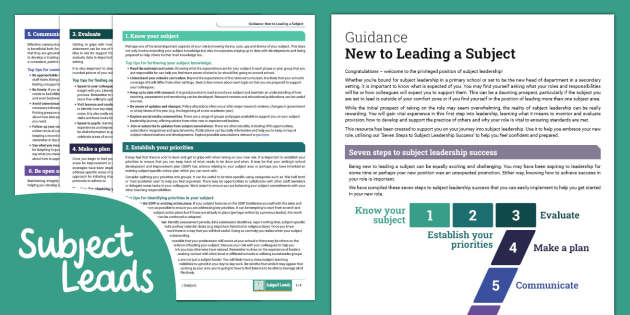 Advice for new SLT - Twinkl