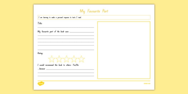 My Favourite Part Review Worksheet / Worksheet, worksheet