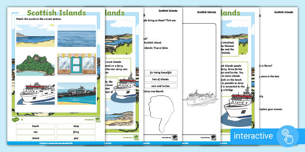 Interactive Scottish Islands Reading Task – Downloadable PDF