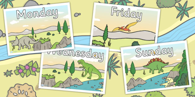 Dinosaur Themed Days of the Week Posters (teacher made)