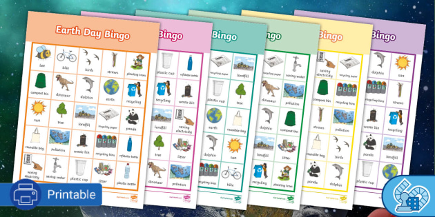 Earth Day Bingo Cards Game - Earth Day Activities