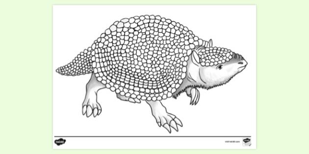 FREE! - Glyptodon Colouring Page - Creative Resource for Children
