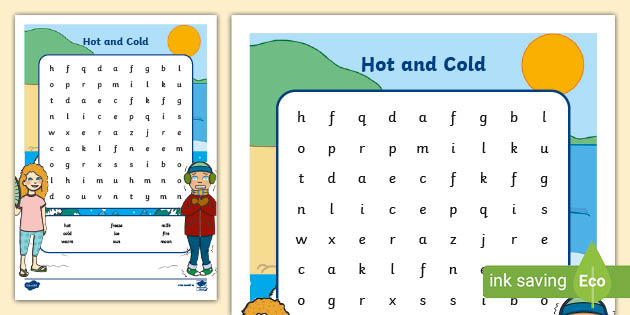 Heat: Hot and Cold Word Search (Teacher-Made)
