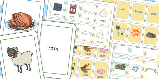 Final M Sound Playing Cards (teacher made)