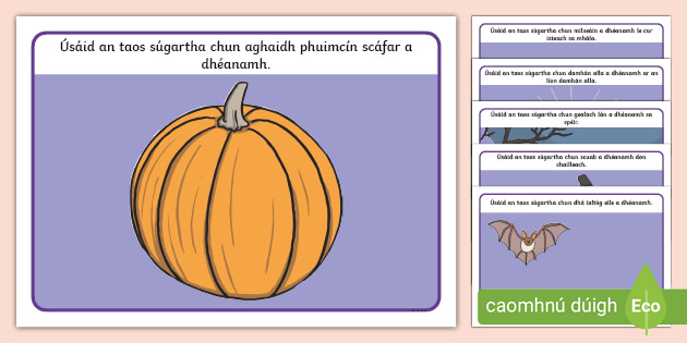 Halloween Aistear Playdough Mats Gaeilge (teacher made)