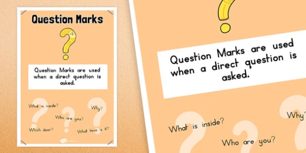 Question Marks Punctuation Poster (teacher made)