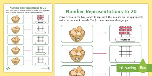 Ten-Frame Number Representations to 20 Activity