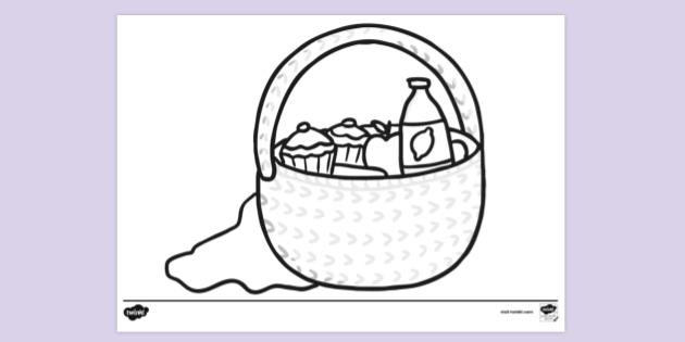 FREE! - Food and Drink Colouring Page - Primary Resources