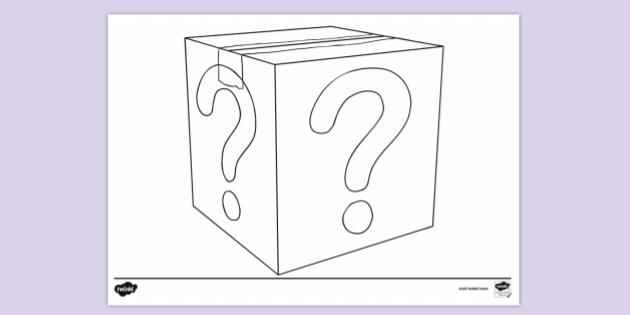 FREE! - Mystery Box Colouring Sheet | Colouring Sheets